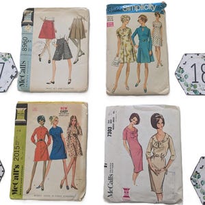 1960s Vintage Sewing Pattern Simplicity 7163 7908 6245 3890 3909 3308 ...