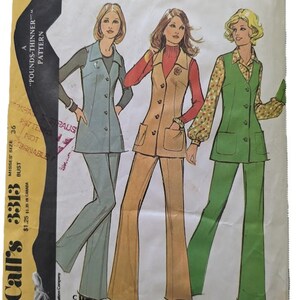 U Pick Bust 36 1970s Vintage Sewing Pattern Mccalls 3915 3150 3871 3313 ...