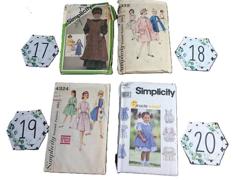 Vintage Childrens Sewing Pattern Butterick 6372 8437 7194 8722 8553 ...