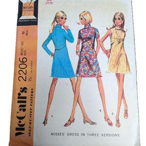 Uncut Vintage 1960s/70s Sewing Pattern Mccalls 2206 3025 9782 3377 2338 ...