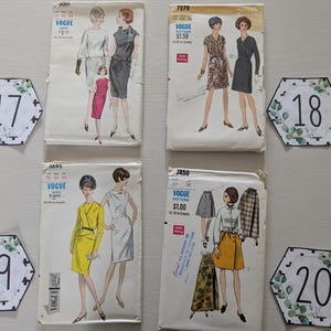 UNCUT Vintage Vogue Sewing Pattern 8234 8105 7759 9253 8177 9224 8244 ...