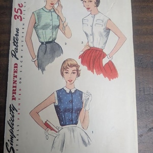 1950s Gorgeous Rockabilly Vintage Sewing Pattern Butterick 7820 8710 ...