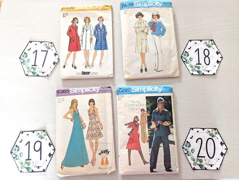 Vintage Sewing Pattern Simplicity 8100 8818 5355 9148 5526 7439 6385 ...