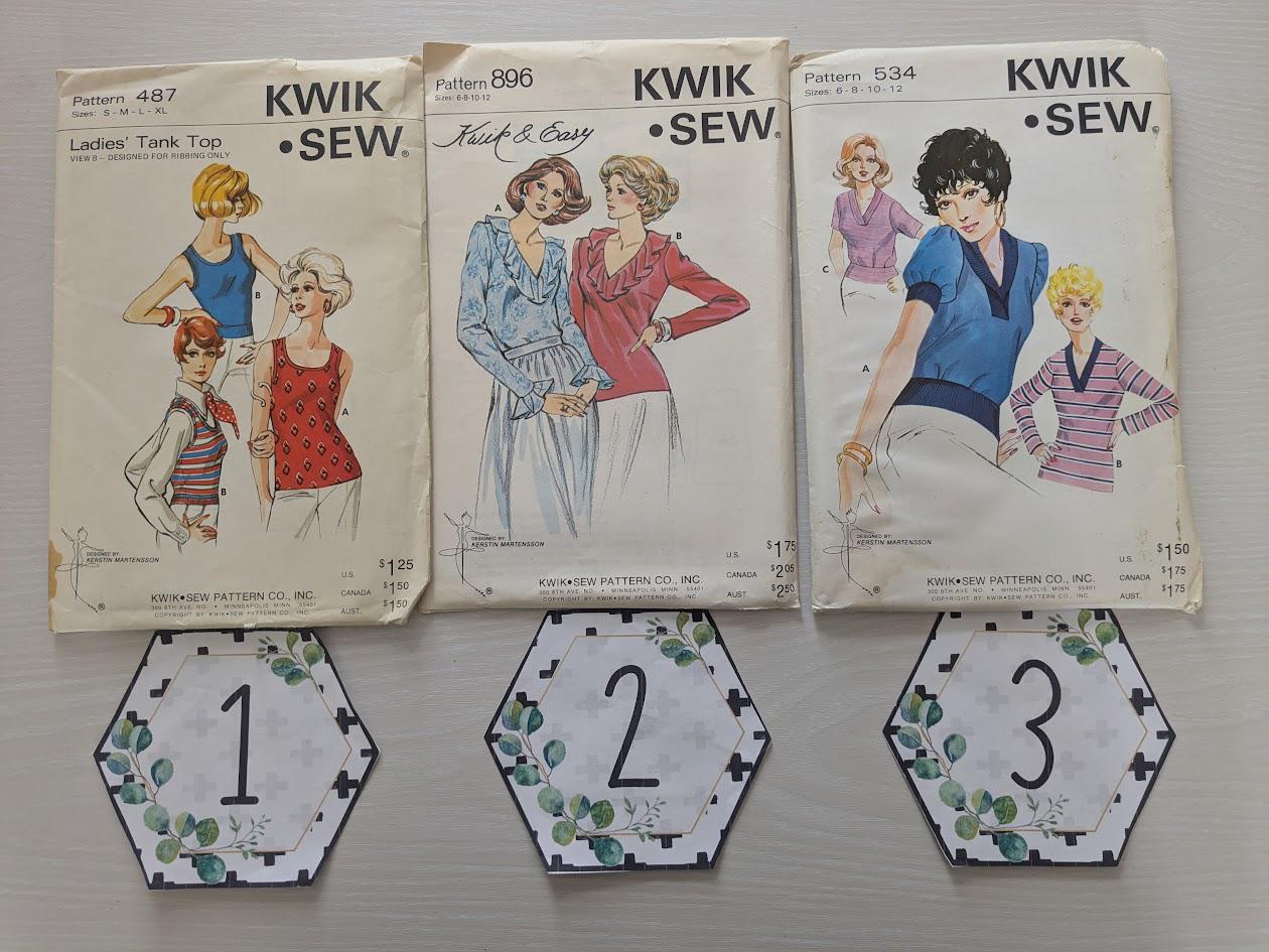 Uncut Kwik Sew Vintage Sewing Pattern 3307 3377 2100 2647 3337 3059 ...