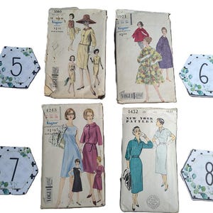 1950/60s Vintage Sewing Pattern Vogue 5109 7781 7855 4971 5565 4243 ...