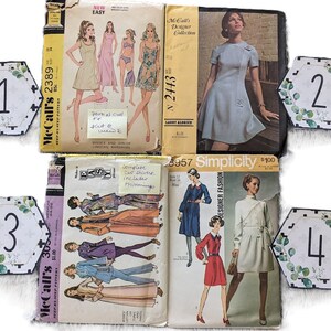 U Pick Bust 34 1970s Vintage Sewing Pattern Mccalls 2389 2443 3050 2519 ...