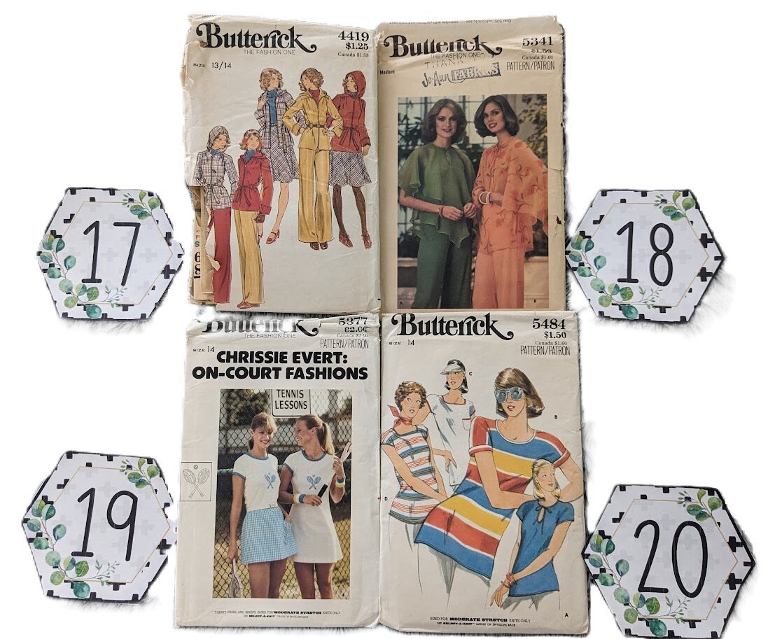 B36 1970s Vintage Sewing Pattern Simplicity 5612 5029 8775 8830 6560 ...