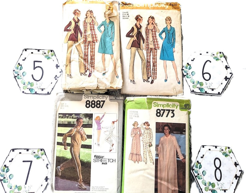 1970s Larger/plus Size Vintage Sewing Pattern Butterick 4564 5742 6911 ...