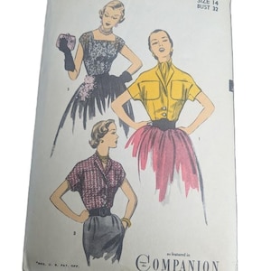 1950s Gorgeous Rockabilly Vintage Sewing Pattern Butterick 7820 8710 ...