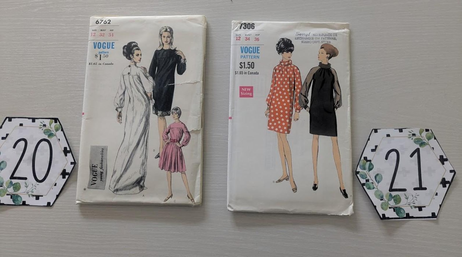 UNCUT Vintage Vogue Sewing Pattern 8234 8105 7759 9253 8177 9224 8244 ...
