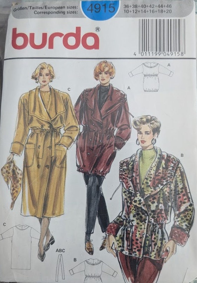 Uncut Sewing Patterns Burda 6964 5079 5425 4915 6235 6500 4826 3135 ...