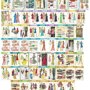Vintage Sewing Pattern Simplicity 6024 6094 8849 6383 6490 6627 6651 ...