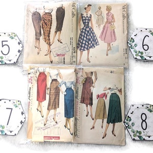 1950s Vintage Sewing Pattern Vogue 8288 Simplicity 1473 1431 2923 4746 ...