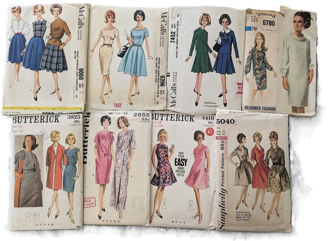 B32 1960s Vintage Sewing Pattern Butterick 4416 3825 9809 5305 ...