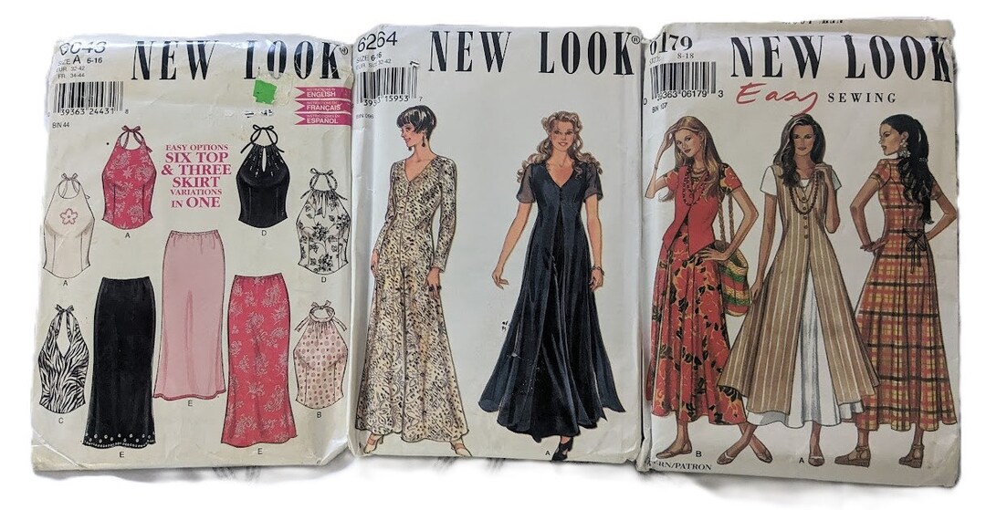 Uncut Vintage 1990s New Look Sewing Pattern 6027 6298 6411 6189 6940 ...