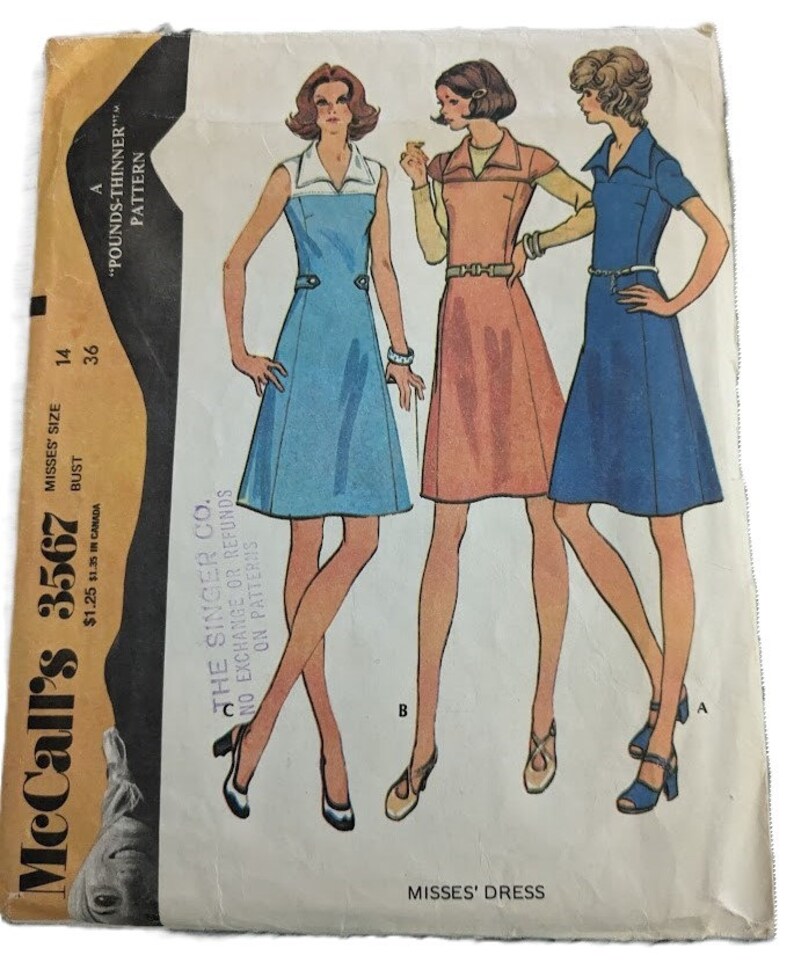 B36 1970s Vintage Sewing Pattern Mccalls 6071 4782 3608 2199 4610 2199 ...