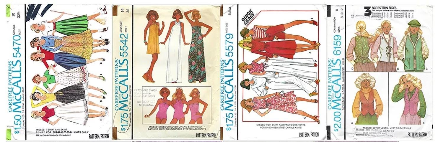 Vintage Sewing Pattern #2 Mccalls 4562 3318 5462 5470 5542 5579 6159 ...