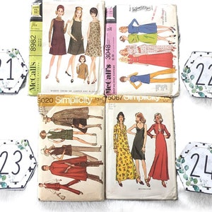 B34 1970s Sewing Pattern Simplicity 9073 7049 5792 7959 9514 7391 6964 ...