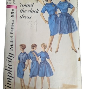 B34 1960s Sewing Pattern Simplicity 3382 7161 7807 7072 4423 4125 7671 ...