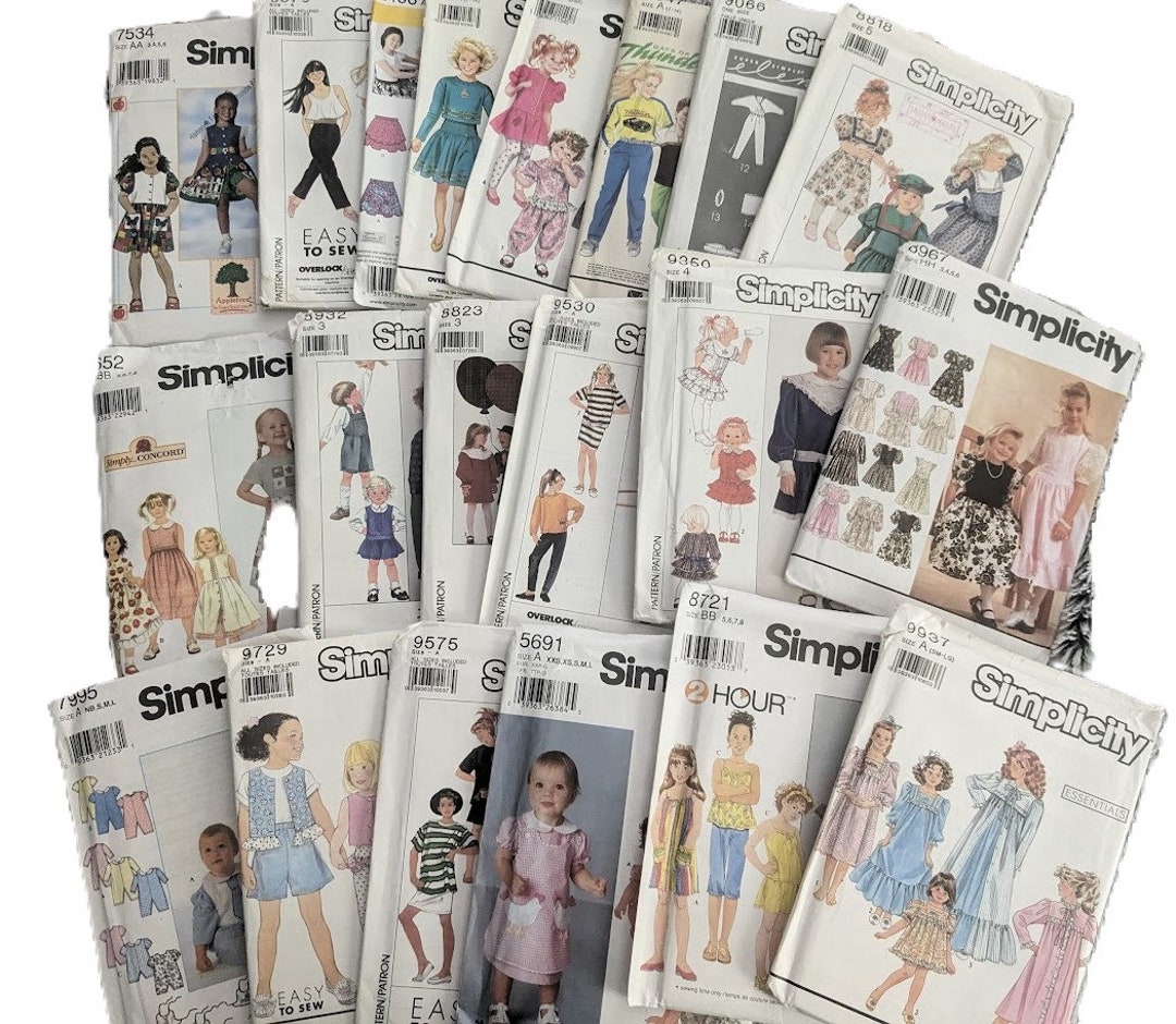 UC Simplicity Children Sewing Pattern 9937 7696 9729 7995 9350 8967 ...