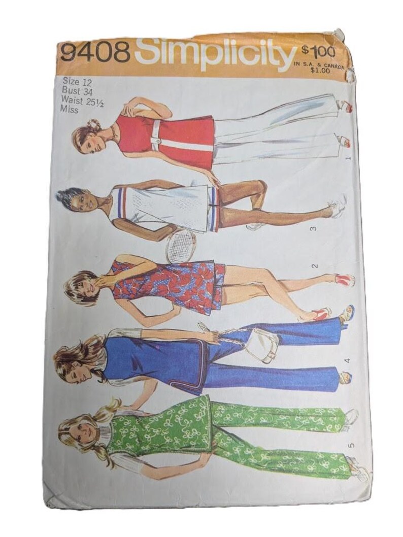 1970s Vintage Sewing Pattern Simplicity 9927 7723 7790 9408 5466 9676 ...