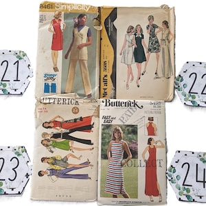 B36 1970s Vintage Sewing Pattern Simplicity 5612 5029 8775 8830 6560 ...
