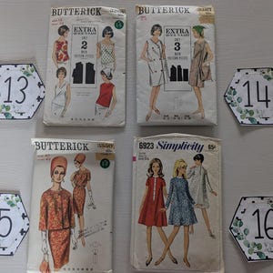1960s Vintage Sewing Pattern Simplicity 3439 4979 6554 7344 8498 6923 ...