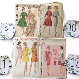 B36 1960s Vintage Sewing Pattern Simplicity 6094 4694 7115 5821 4532 ...