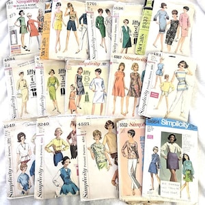 10-18 1960s Vintage Sewing Pattern Mccalls 8337 9258 2365 8020 9498 ...
