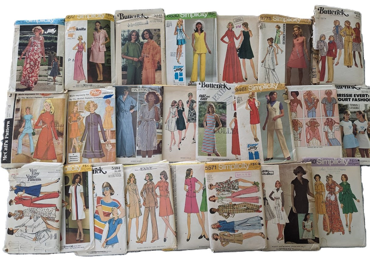 B36 1970s Vintage Sewing Pattern Simplicity 5612 5029 8775 8830 6560 ...