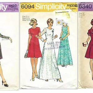 Vintage Sewing Pattern Simplicity 6024 6094 8849 6383 6490 6627 6651 ...