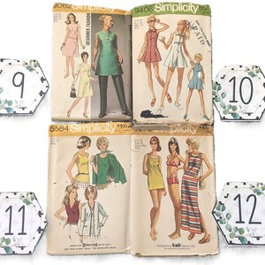 1970s Vintage Sewing Pattern Simplicity 5350 9269 6156 9676 6573 7211 ...