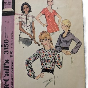U Pick Bust 36 1970s Vintage Sewing Pattern Mccalls 3915 3150 3871 3313 ...