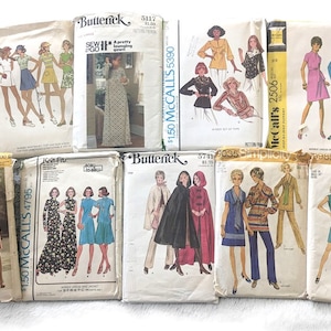 12 and Larger 1970s Vintage Sewing Pattern Mccalls 3979 2506 4795 4467 ...
