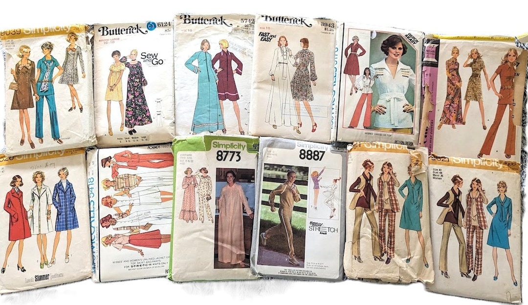 1970s Larger/plus Size Vintage Sewing Pattern Butterick 4564 5742 6911 ...