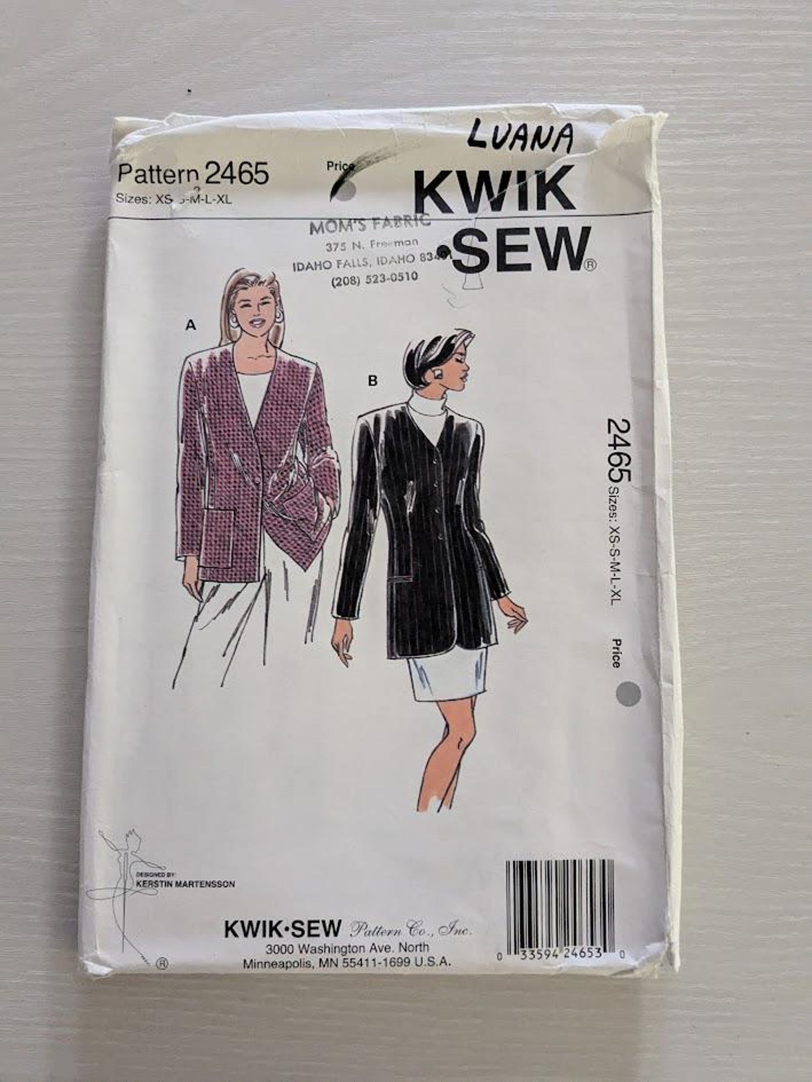 Uncut Kwik Sew Vintage Sewing Pattern 3307 3377 2100 2647 3337 3059 ...