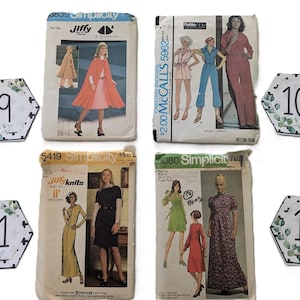 1970s Vintage Sewing Pattern Simplicity 9927 7723 7790 9408 5466 9676 ...