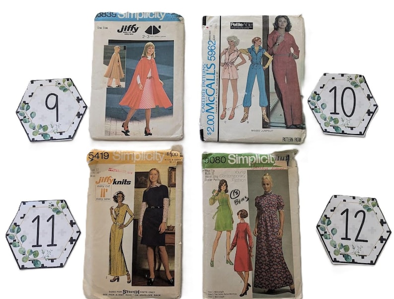 1970s Vintage Sewing Pattern Simplicity 5491 9927 7790 6433 9676 8698 ...
