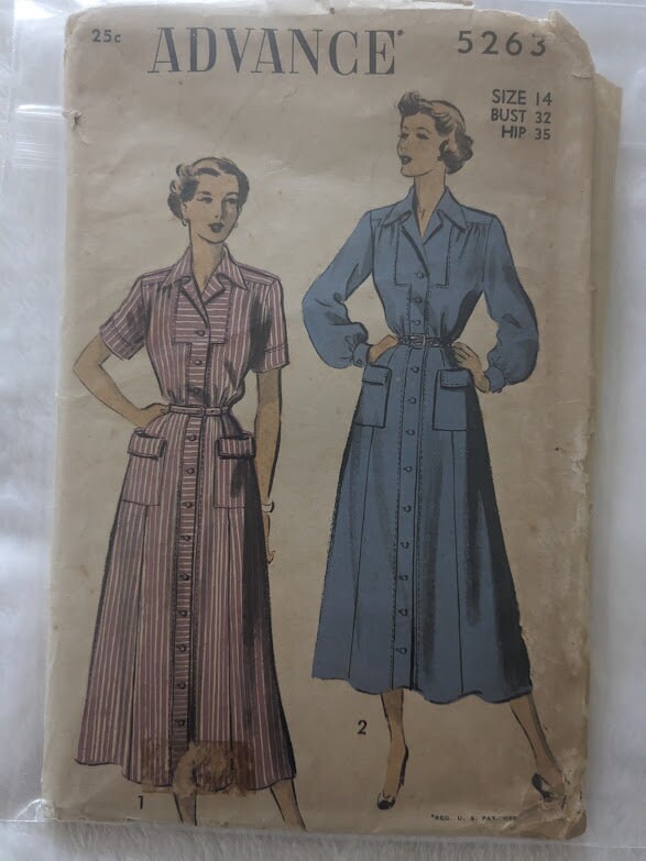 U Pick Complete 1940s Vintage Sewing Patterns Advance 5263 Mccall 5750 ...