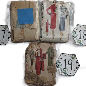 1950s Vintage Sewing Pattern Simplicity 1550 1124 1450 4437 4019 1311 ...