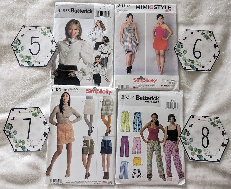 UC Plus Size Sewing Pattern Mccalls 2350 4419 7392 720 Butterick 3314 ...