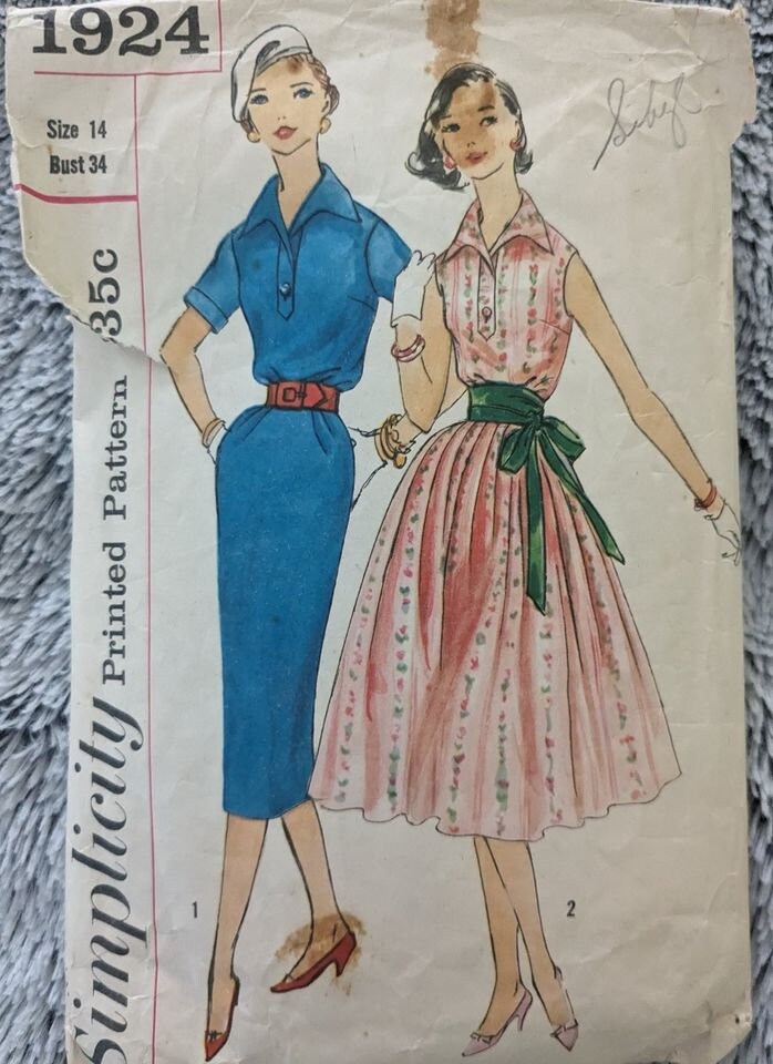 U Pick 1950s Vintage Sewing Patterns Rockabilly Dress Full/slim Skirt ...