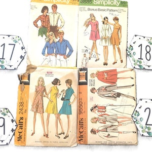 1970s Vintage Sewing Pattern Simplicity 5350 9269 6156 9676 6573 7211 ...