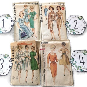 B36 1960s Vintage Sewing Pattern Simplicity 8341 6094 4694 7115 5821 ...