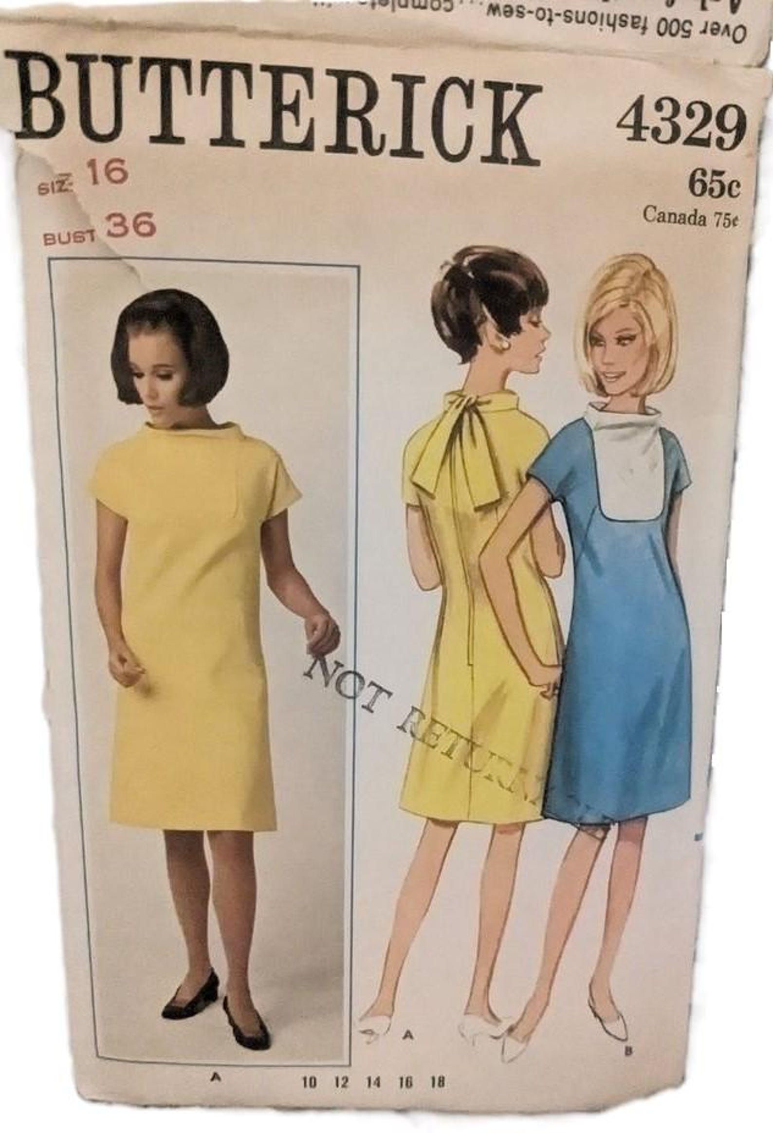 1960s Vintage Sewing Pattern Mccalls 9374 6276 7159 9421 Simplicity ...