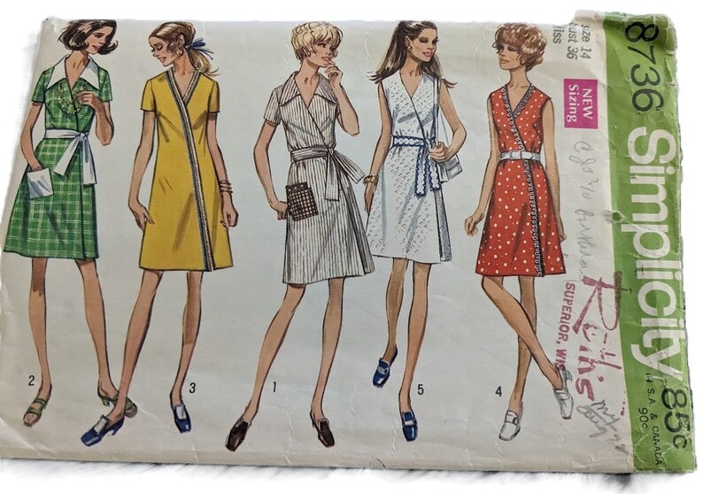 B36 1970s Vintage Sewing Pattern Mccalls 6071 4782 3608 2199 4610 2199 ...