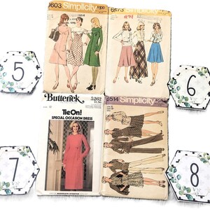 1970s Vintage Sewing Pattern Simplicity 5350 6156 9676 6573 7211 6518 ...