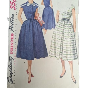1950s Gorgeous Rockabilly Vintage Sewing Pattern Butterick 7820 8710 ...