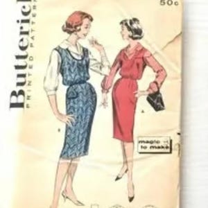 1950s Gorgeous Rockabilly Vintage Sewing Pattern Butterick 7820 8710 ...