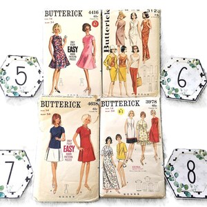 B34 1960s Sewing Pattern Simplicity 3382 7161 7807 7072 4423 4125 7671 ...